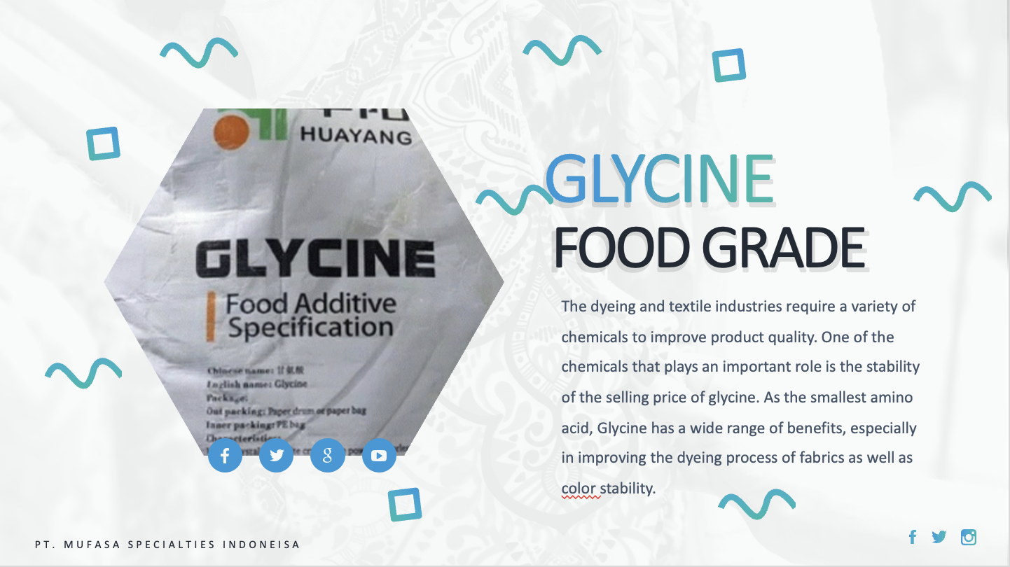 Supplier Glycine- PT. Mufasa Specialties Indonesia